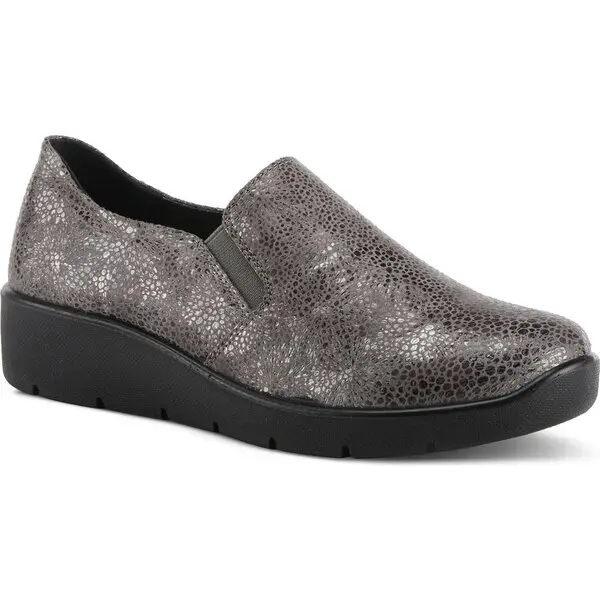 SPRING STEP SHOES Pellegrini Embossed Slip-on Sneakers - Grey Multi