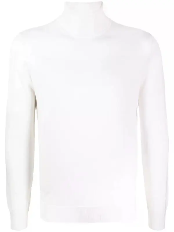 Zegna Fine-knit Roll-neck Jumper - White