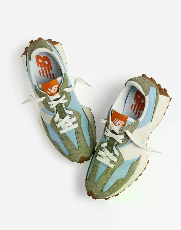 Madewell New Balance® 327 Sneakers - Dark Olivine Chrome Blue