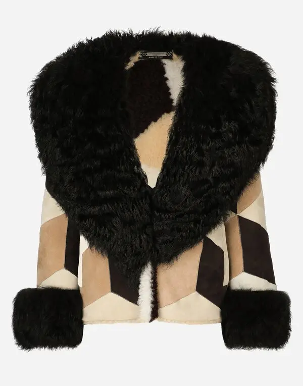 Dolce & Gabbana Sheepskin Patchwork Jacket