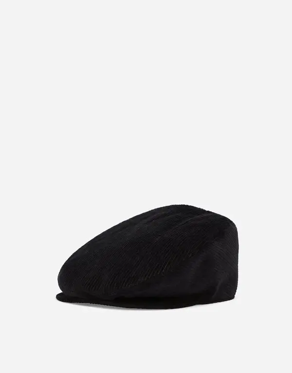 Dolce & Gabbana Needlecord Flat Cap - Black