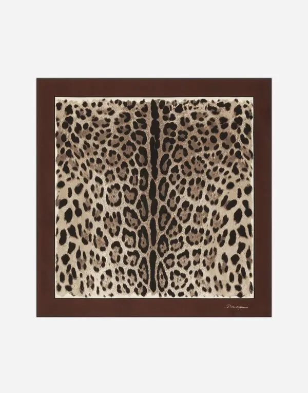 Dolce & Gabbana Leopard-print Twill Scarf