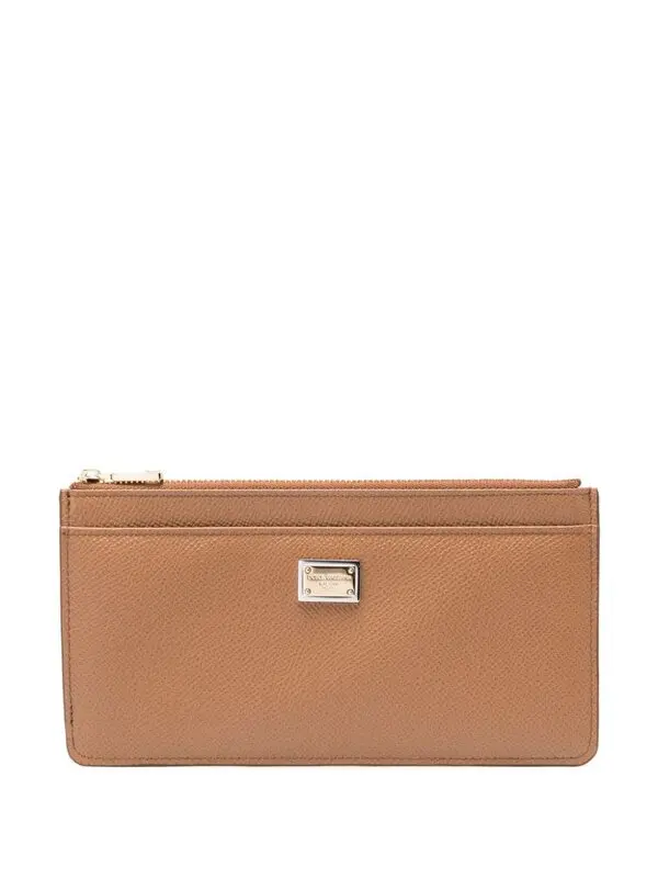 Dolce & Gabbana Logo-plaque Leather Wallet - Brown
