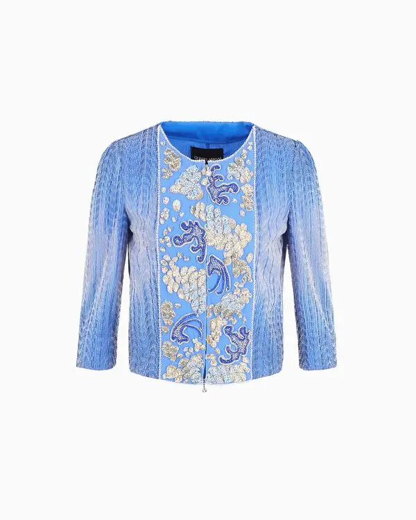 Giorgio Armani Embroidered Tulle Jacket - Patterned