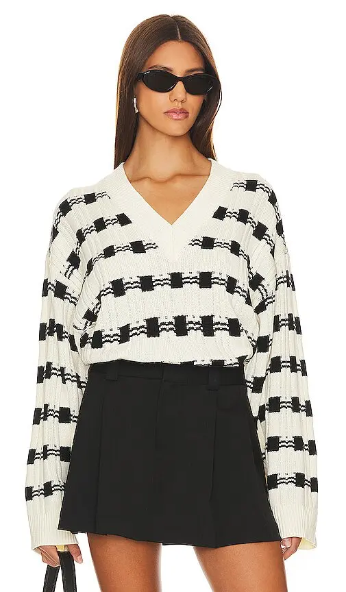 L'academie Evran Check Sweater