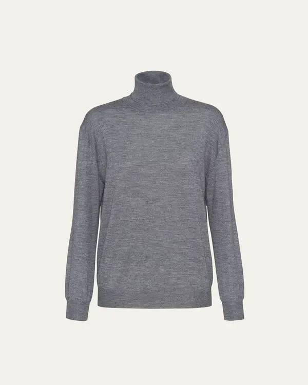 Prada Superfine Cashmere Knit Turtleneck - Ardesia
