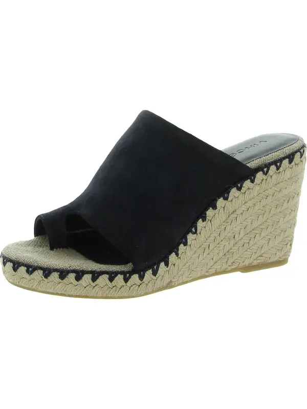 Buy Vince Sutherland Suede Slides Espadrilles - Black At 58% Off ...