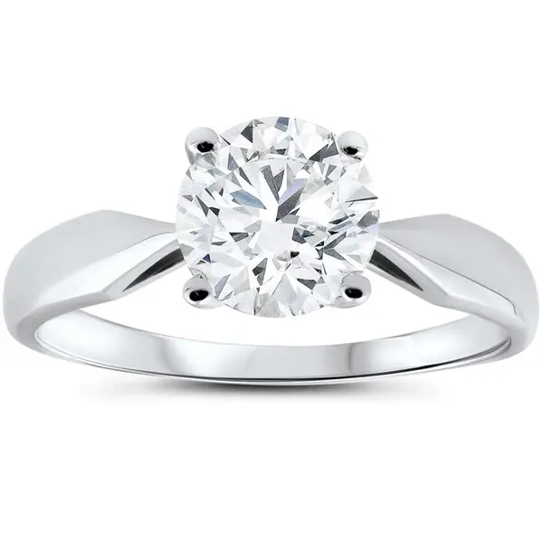 Buy POMPEII3 1 1/2ct 4prong Enhanced Diamond Solitaire Engagement Ring