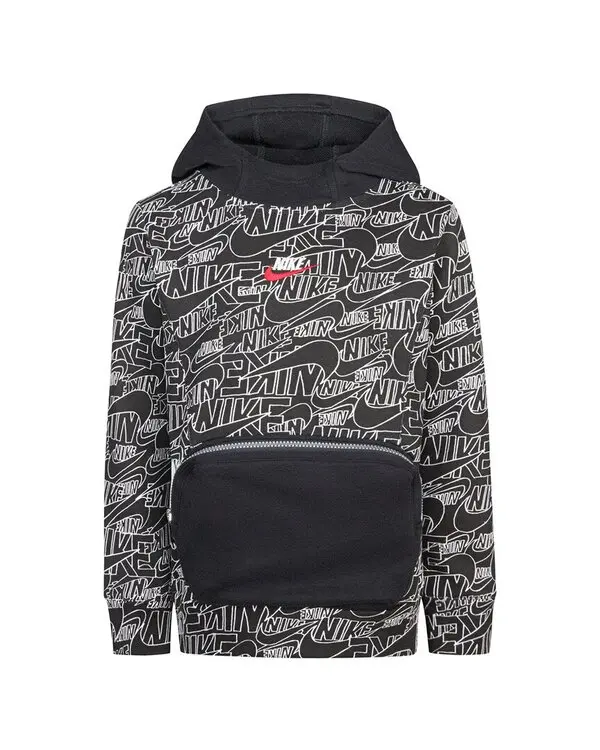 Buy Nike All Over Logo Print Hoodie - Black At 49% Off | Editorialist