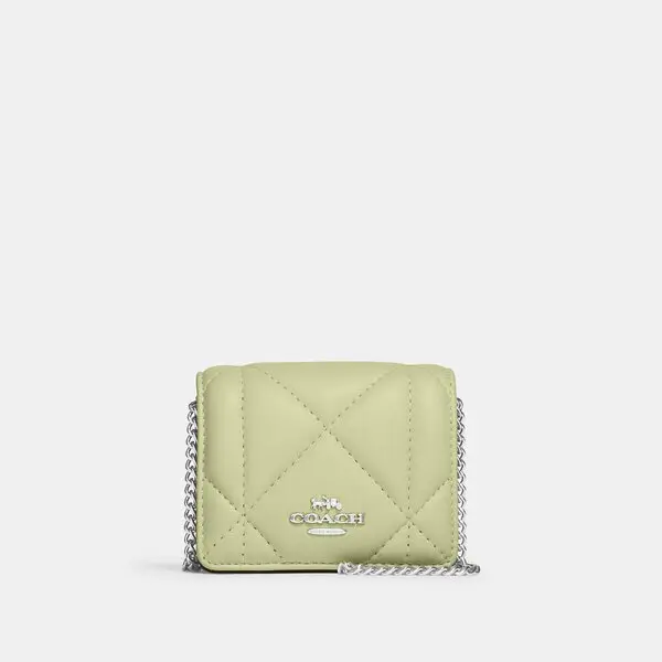 Buy COACH OUTLET Mini Wallet On A Chain With Puffy Diamond Quilting ...