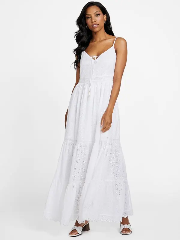 Buy GUESS FACTORY Stacee Eyelet Maxi Dress - Multi At 62% Off ...
