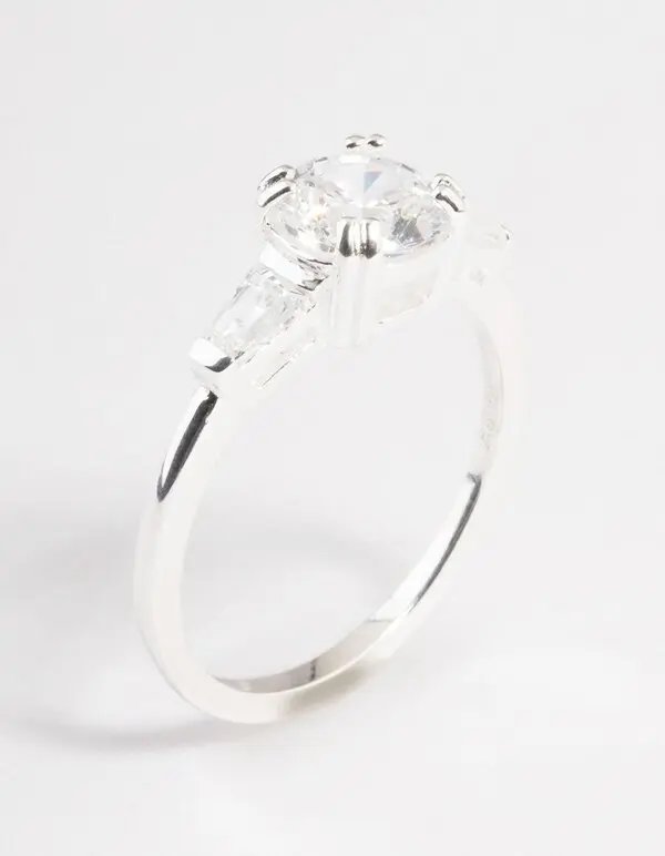Buy LOVISA Sterling Taper Engagement Ring - Silver At 9% Off | Editorialist