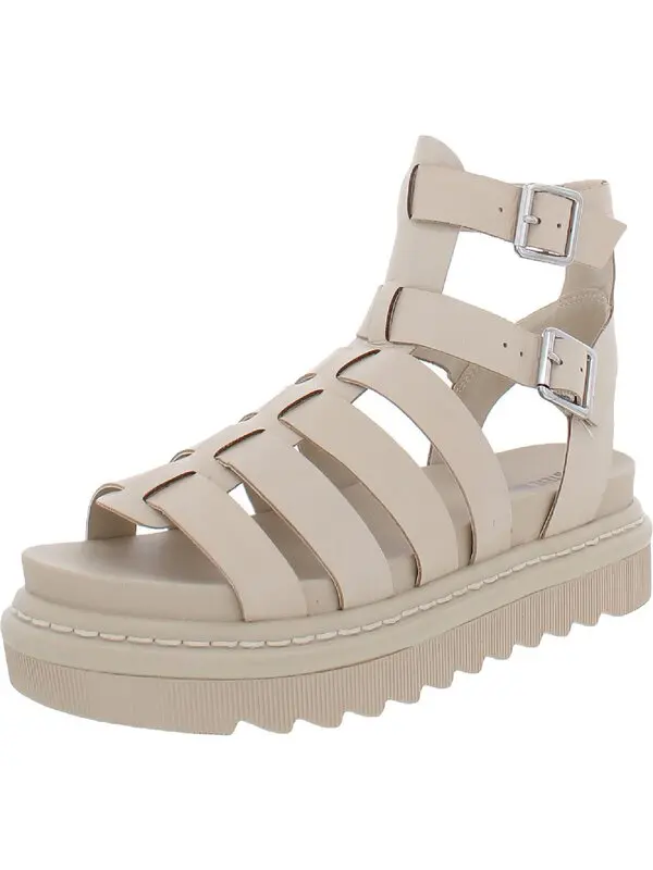 Buy Steve Madden Benefit Leather Adjustable Gladiator Sandals Beige