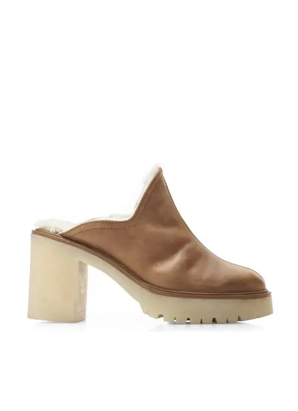 Buy Free People James Cozy Mule In Tan - Brown At 35% Off | Editorialist
