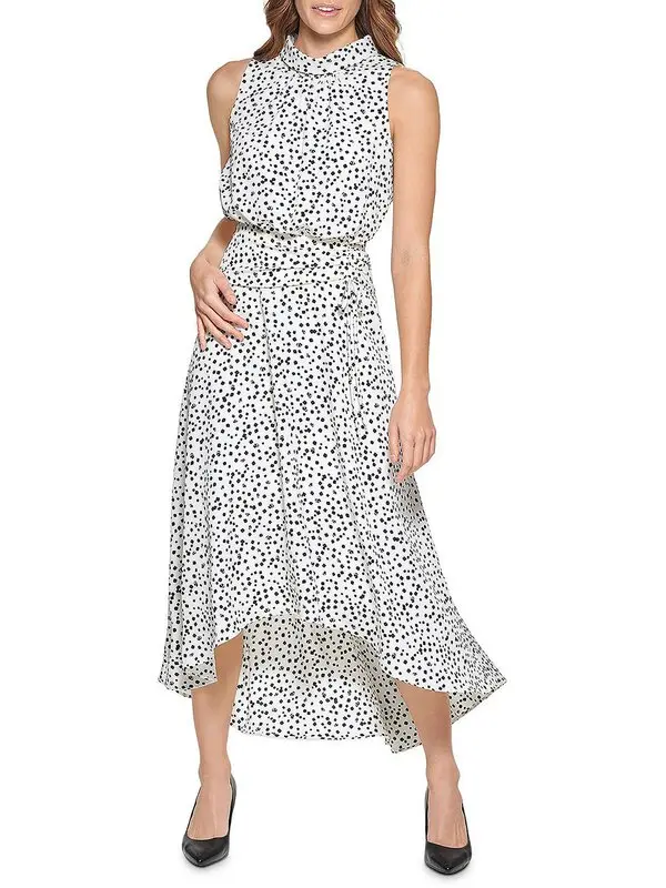 Parisian Style Casual Dress Karl Lagerfeld Paris Women's Linen Fit And  Flare Dress - Casual To Night Out, Chic & Versatile Tweed Dress