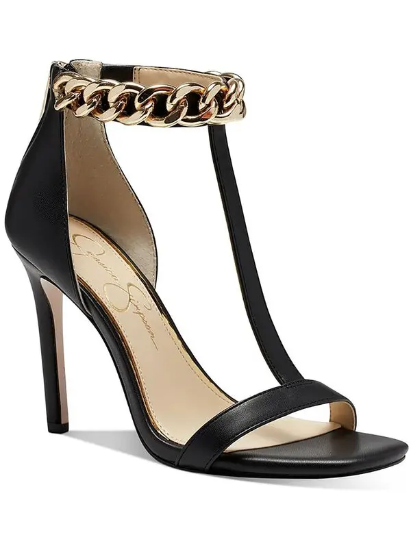 Buy Jessica Simpson Omesa Chain Embellished Ankle Strap - Beige At 75% ...
