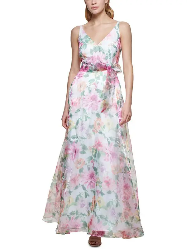 Buy Eliza J Floral Sleeveless Evening Dress - Multi At 80% Off ...