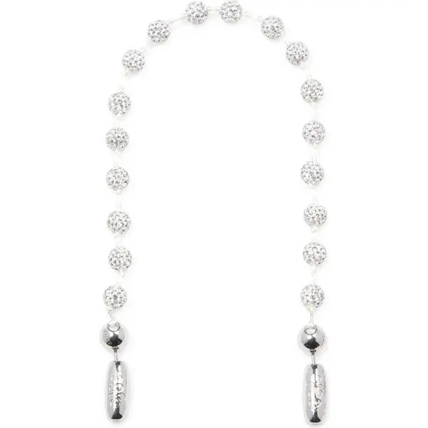 OSSA Disco Pavé Crystal Wrist Strap - Diamond White