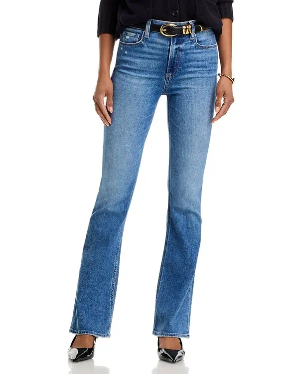 Paige Laurel Canyon High-rise Flare Jeans - Rock Show Distressed