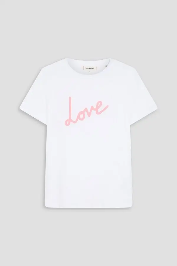 Chinti & Parker Printed Cotton-jersey T-shirt - White