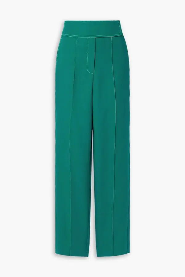 Christopher John Rogers Crepe Straight-leg Pants