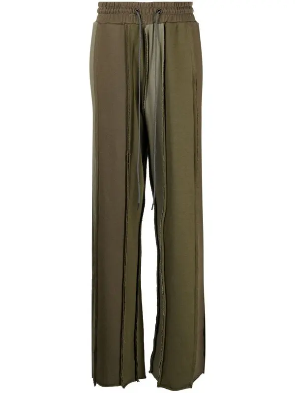 MOSTLY HEARD RARELY SEEN Panelled Cotton Track Pants - Green