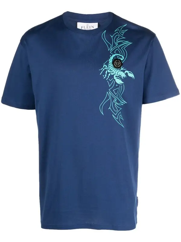 Philipp Plein Ss Chrome Logo-patch T-shirt