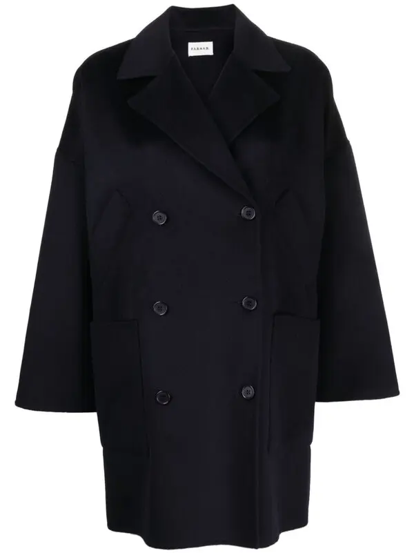 P.a.r.o.s.h Double-breasted Cashmere Coat - Blue