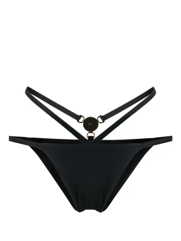 Versace Medusa Plaque Strappy Bikini Bottom