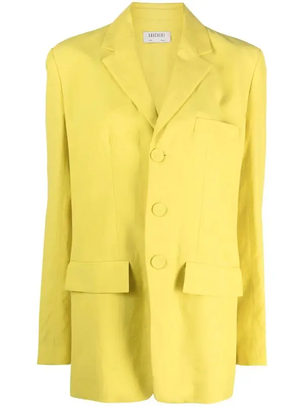 Gauchere Notched-lapels Button-up Blazer