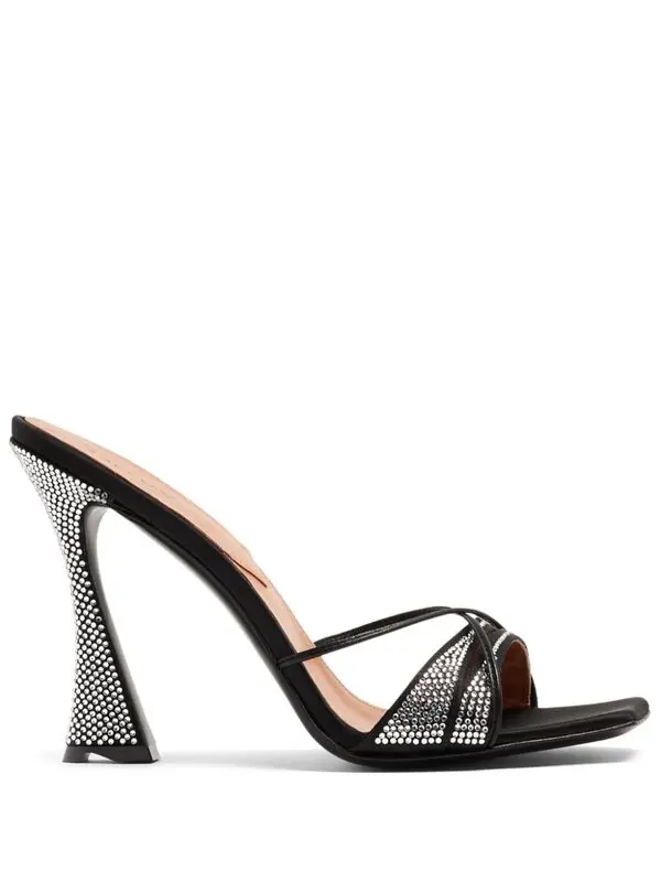 D'ACCORI 100mm Lust Mules - Black