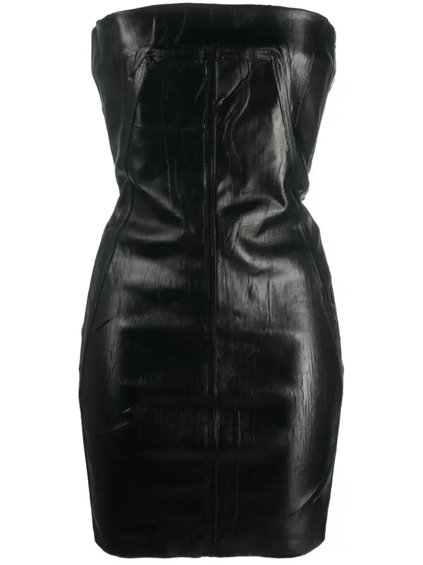 Rick Owens Bustier Strapless Mini Dress - Black