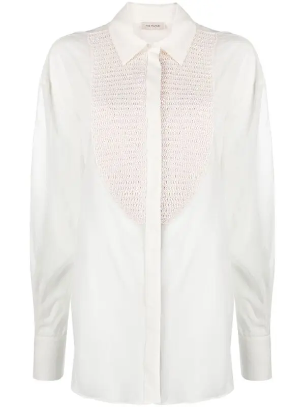 THE MANNEI Tebulos Knitted-panel Shirt
