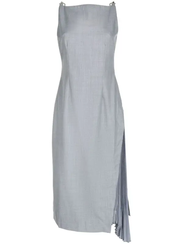 Rokh Side-pleats Midi Dress
