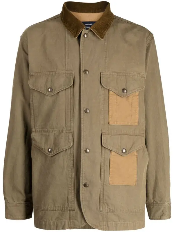 Comme Des Garçons Contrast-collar Panelled Windbreaker