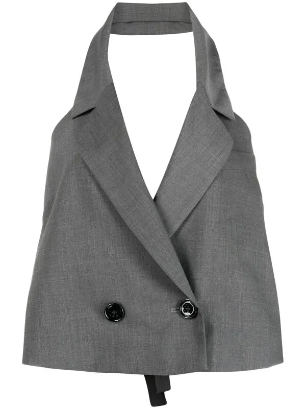 Dorothee Schumacher Button-up Halterneck Waistcoat