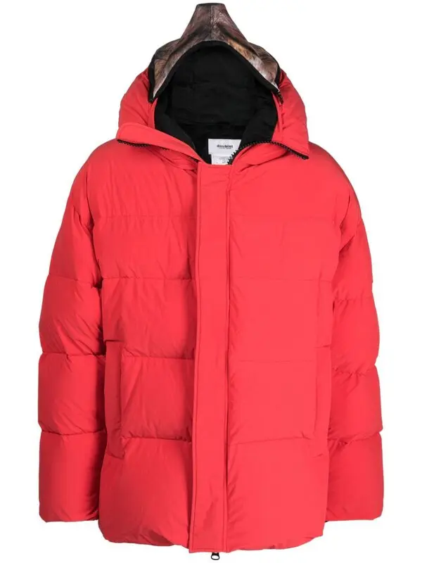 DOUBLET Padded Animal Motif-hoodie Jacket - Red