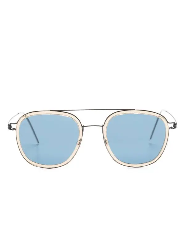 LINDBERG 8205 Pilot-frame Sunglasses - Neutrals