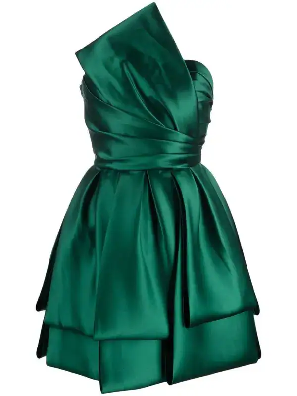 Alberta Ferretti Off-Shoulder Minidress In Green - 60% Off | Editorialist