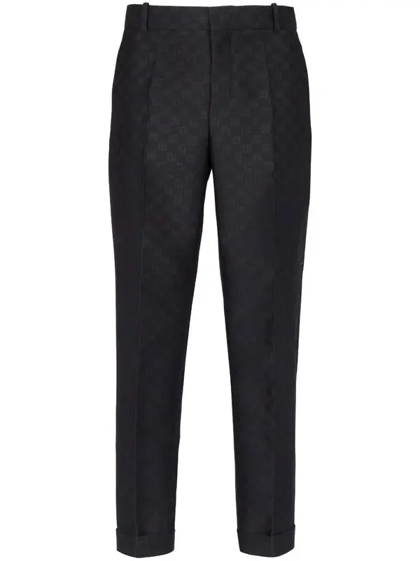 Balmain Monogram-jacquard Trousers