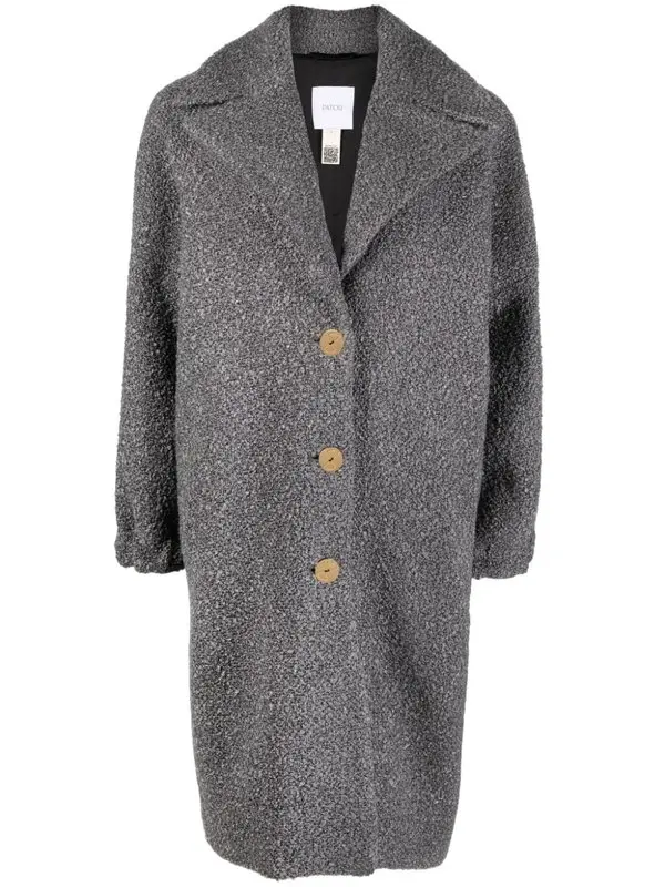 Patou Puff-sleeve Single-breasted Coat