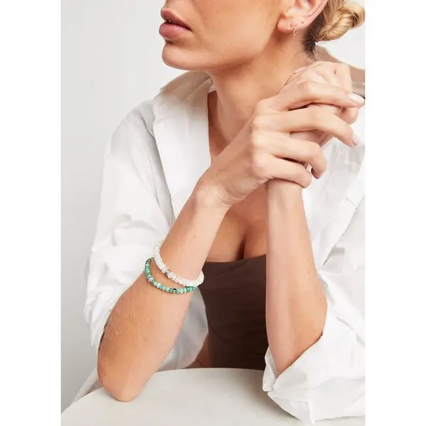 Sheryl Lowe Moonstone Bracelet With Diamond Rondelles
