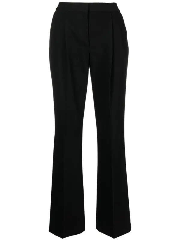 Karl Lagerfeld Pleated-edge Tailored Trousers - Black
