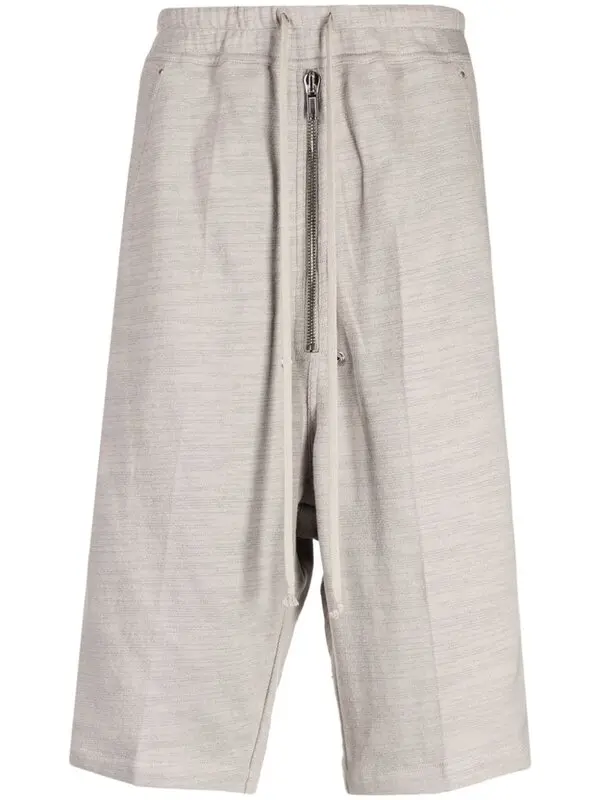 Rick Owens Eyelet Detailing Drop-crotch Shorts - Grey
