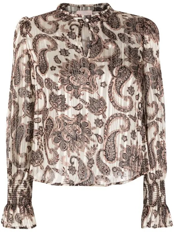 Liu Jo Paisley-print Pleated Blouse