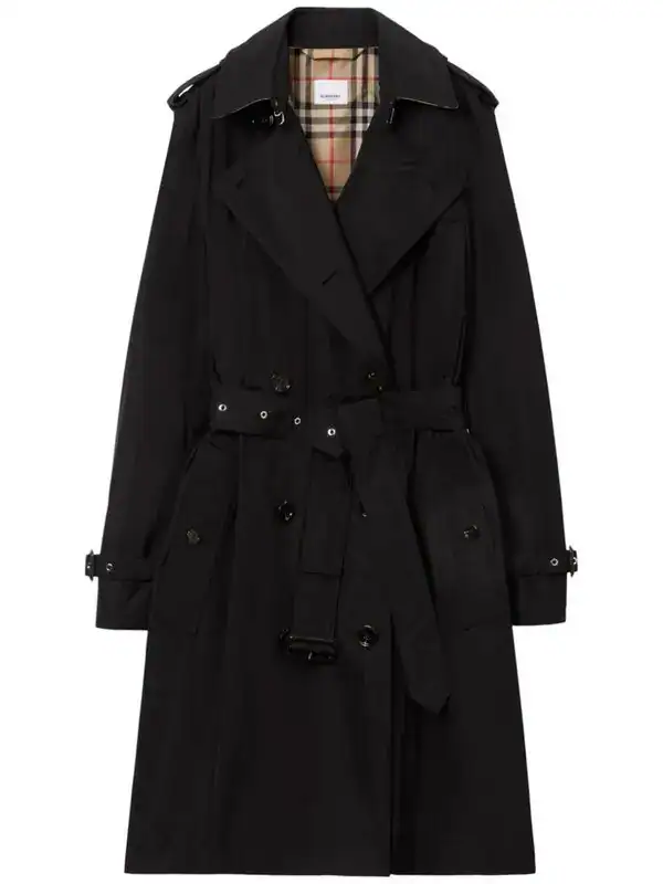 Burberry Kensington Water-Resistant Trench Coat - Black | Editorialist