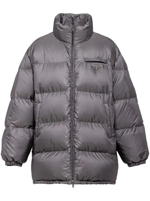 Prada Re-Nylon Down Jacket - Grey | Editorialist