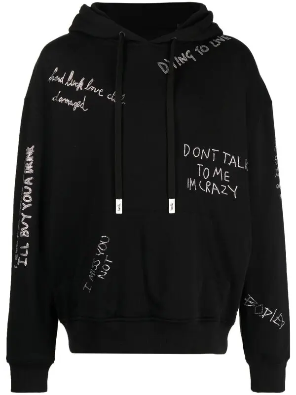 HACULLA. Stud-embellished Cotton Hoodie