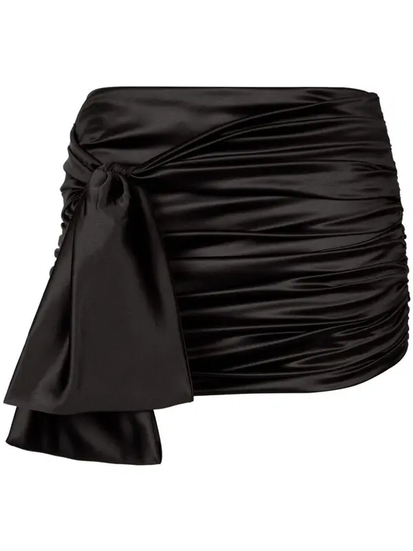 Dolce & Gabbana Knot-detail Satin Mini Skirt