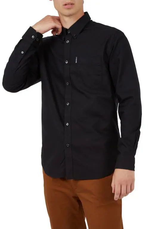 Ben Sherman Signature Organic Cotton Oxford Button-down Shirt - Black